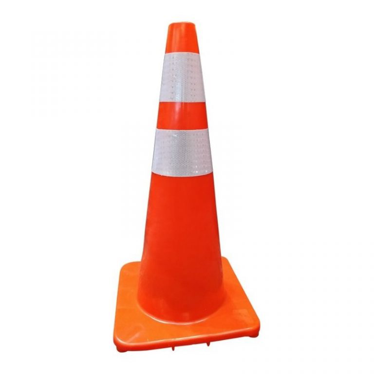 Cono Vial de PVC Flexible de 70cm, color Naranja con Reflectivo ...