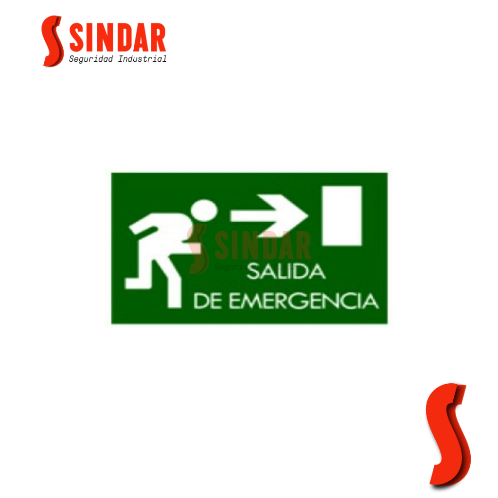 Cartel «Salida de Emergencia» -300X400mm - Sindar